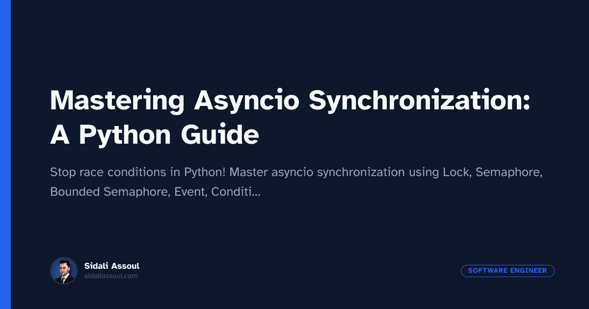 Mastering Asyncio Synchronization: A Python Guide
